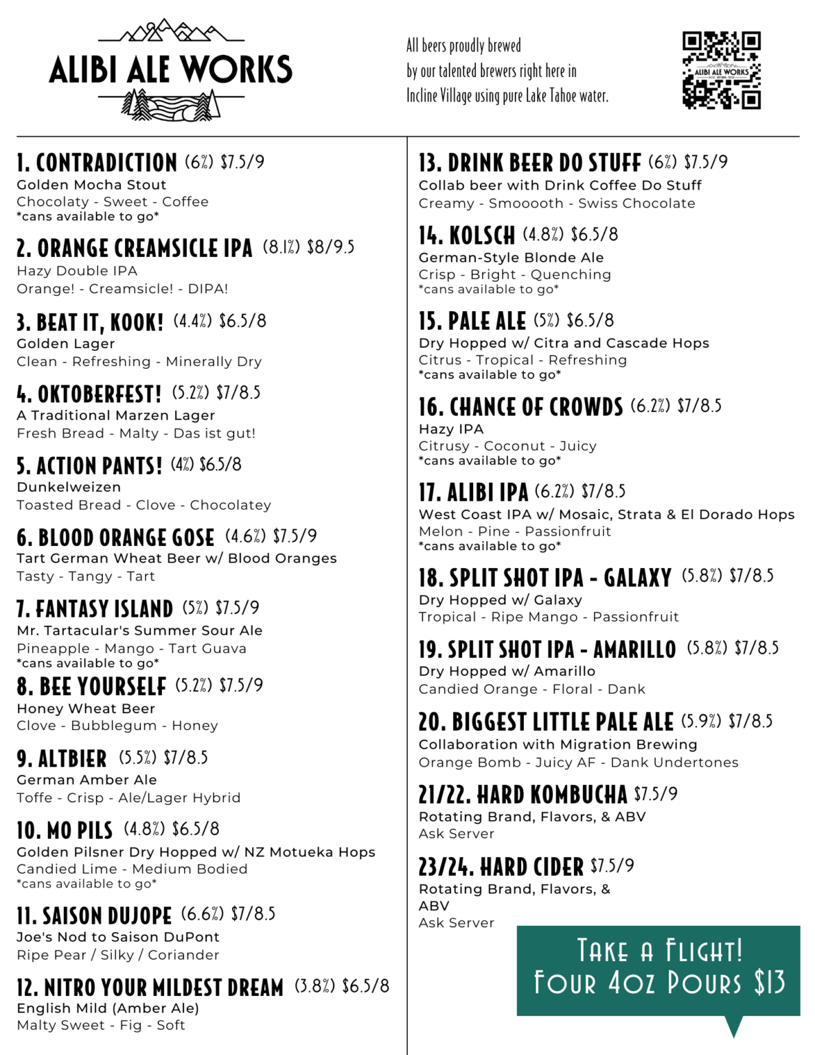 Incline Public House - Incline Village | Alibi Ale Works